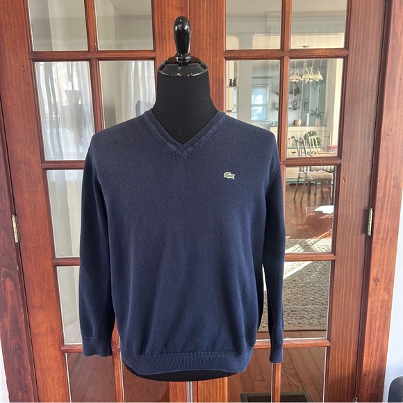 Lacoste | Sweaters | Lacoste Alligator Pullover Vneck Sweater | Poshmark